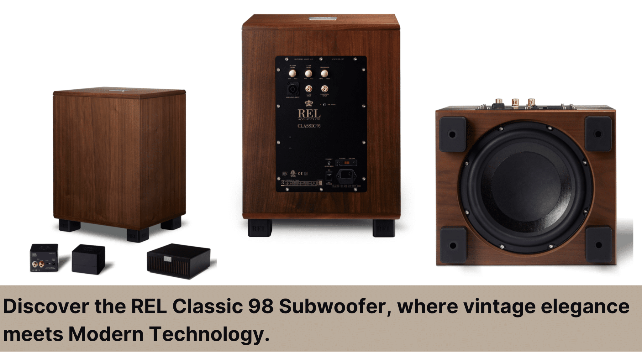 Discover the REL Classic 98 Subwoofer, where vintage elegance meets ...
