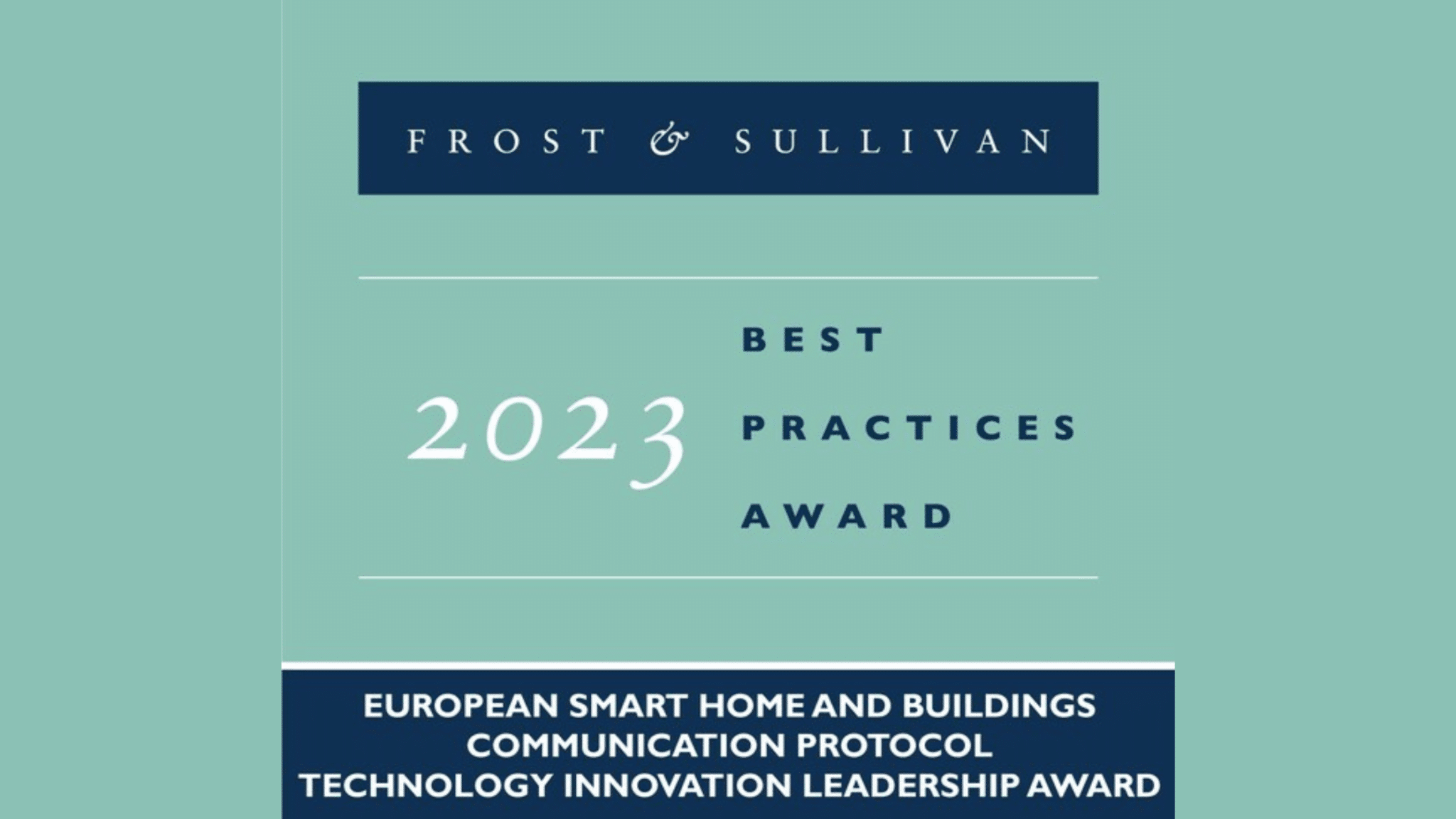 KNX Awarded Frost & Sullivan's 2023 Global Technology Innovation Leadership Award for Its ...